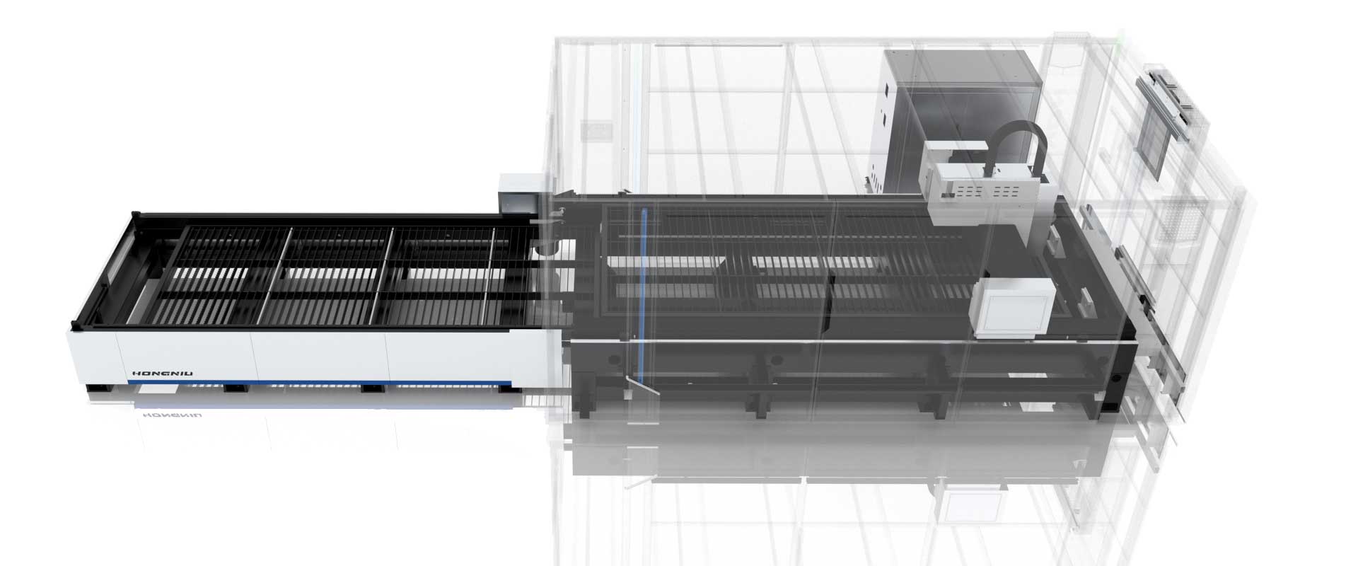 Enclosed Exchange Platform Laser Cutting Machine - Hongniu Laser